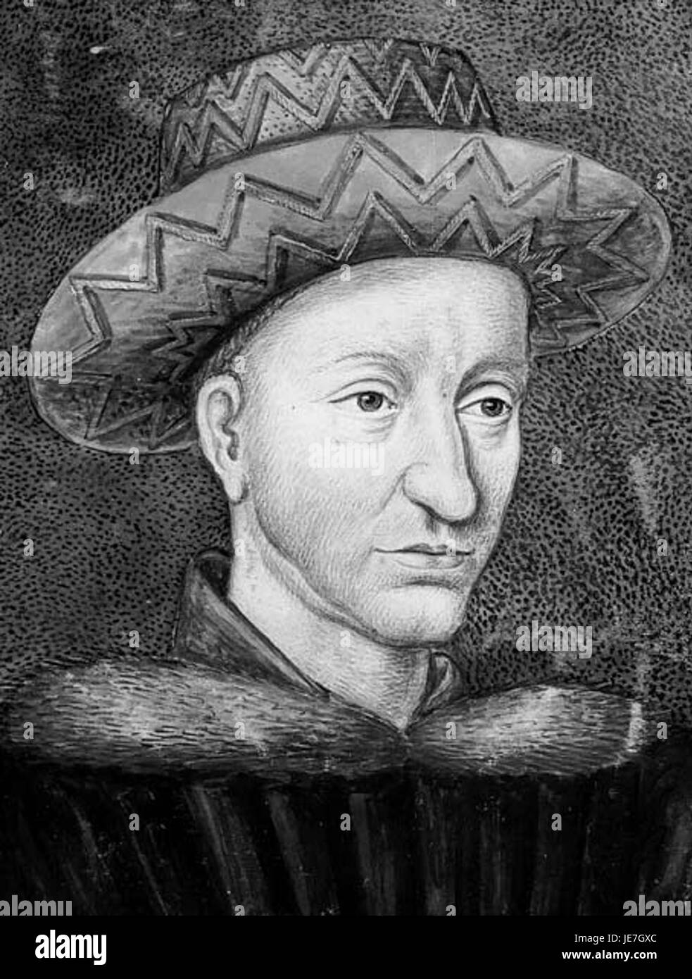 A historical portrait of Charles VII, King of France, who reigned from ...
