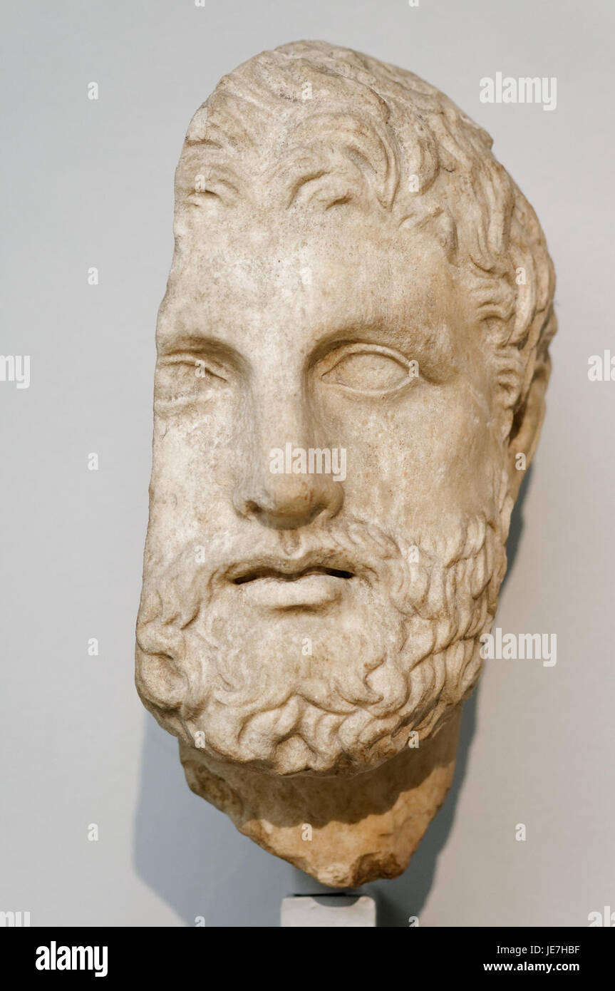 The colossal head of a bearded man is a significant ancient artifact ...