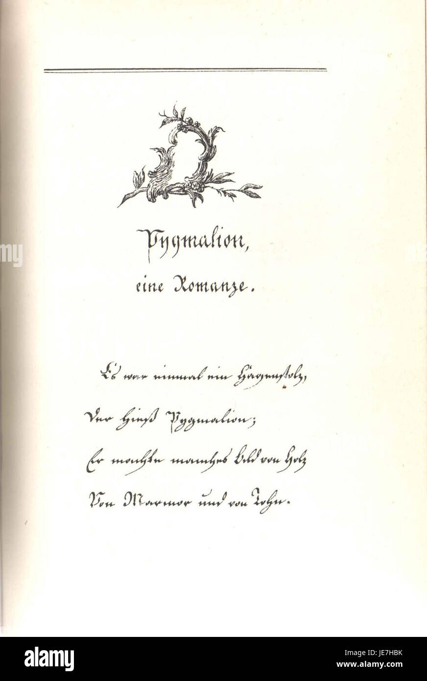 A manuscript by Johann Wolfgang von Goethe, titled 'Annette ...