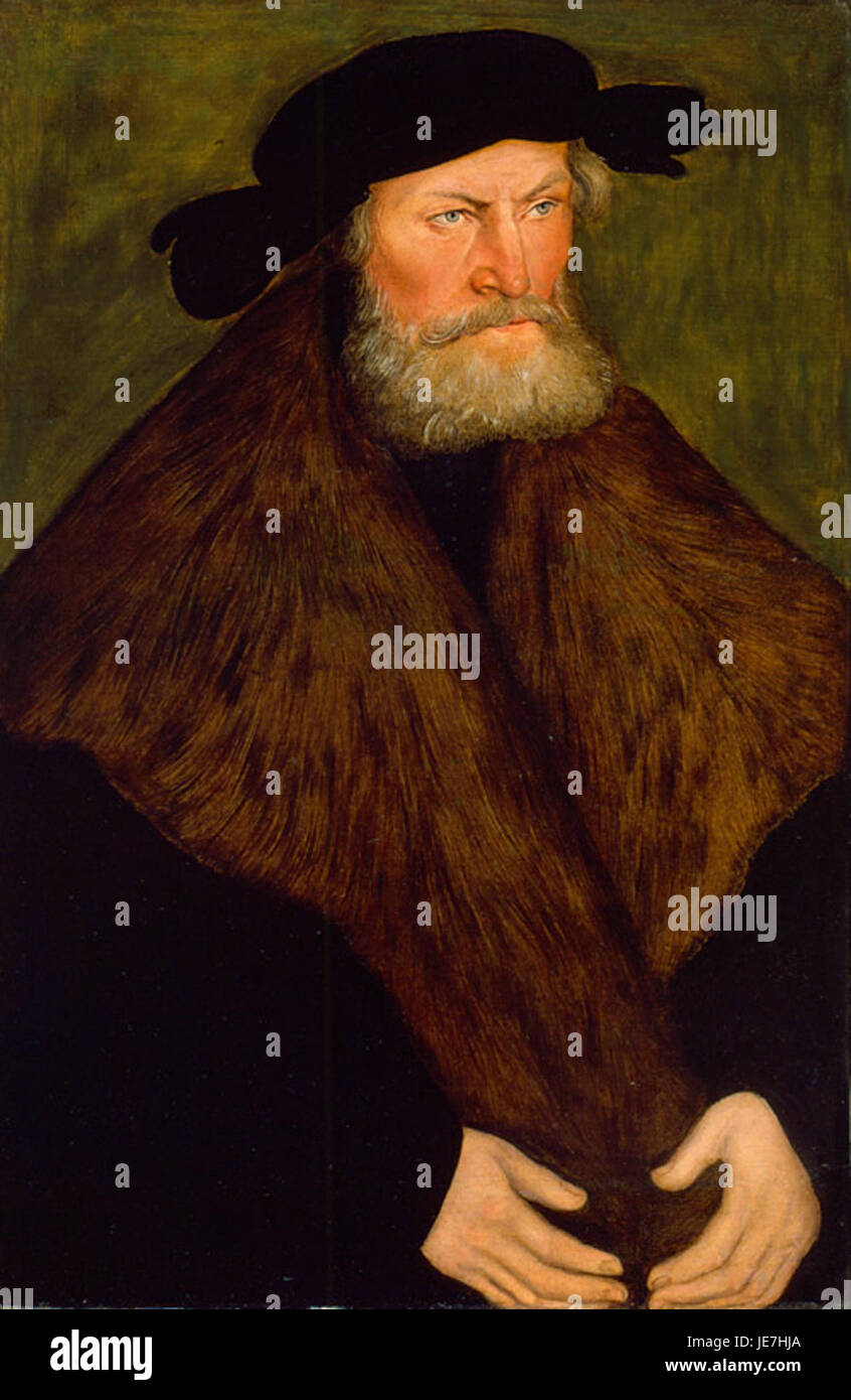 This 1528 oil portrait by Lucas Cranach the Elder depicts Duke Henry ...