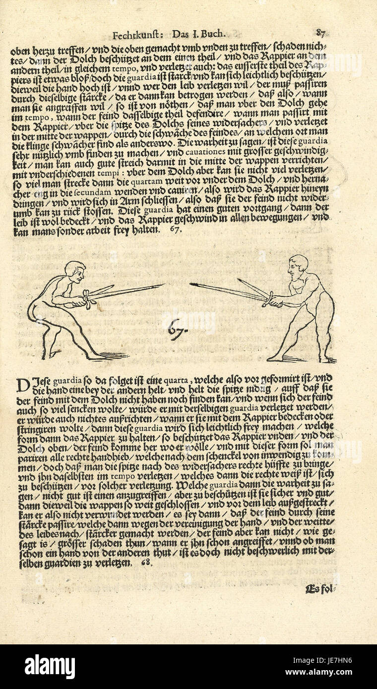 'De Fechten' by Fabri is a manuscript illustrating medieval martial arts techniques, with ...