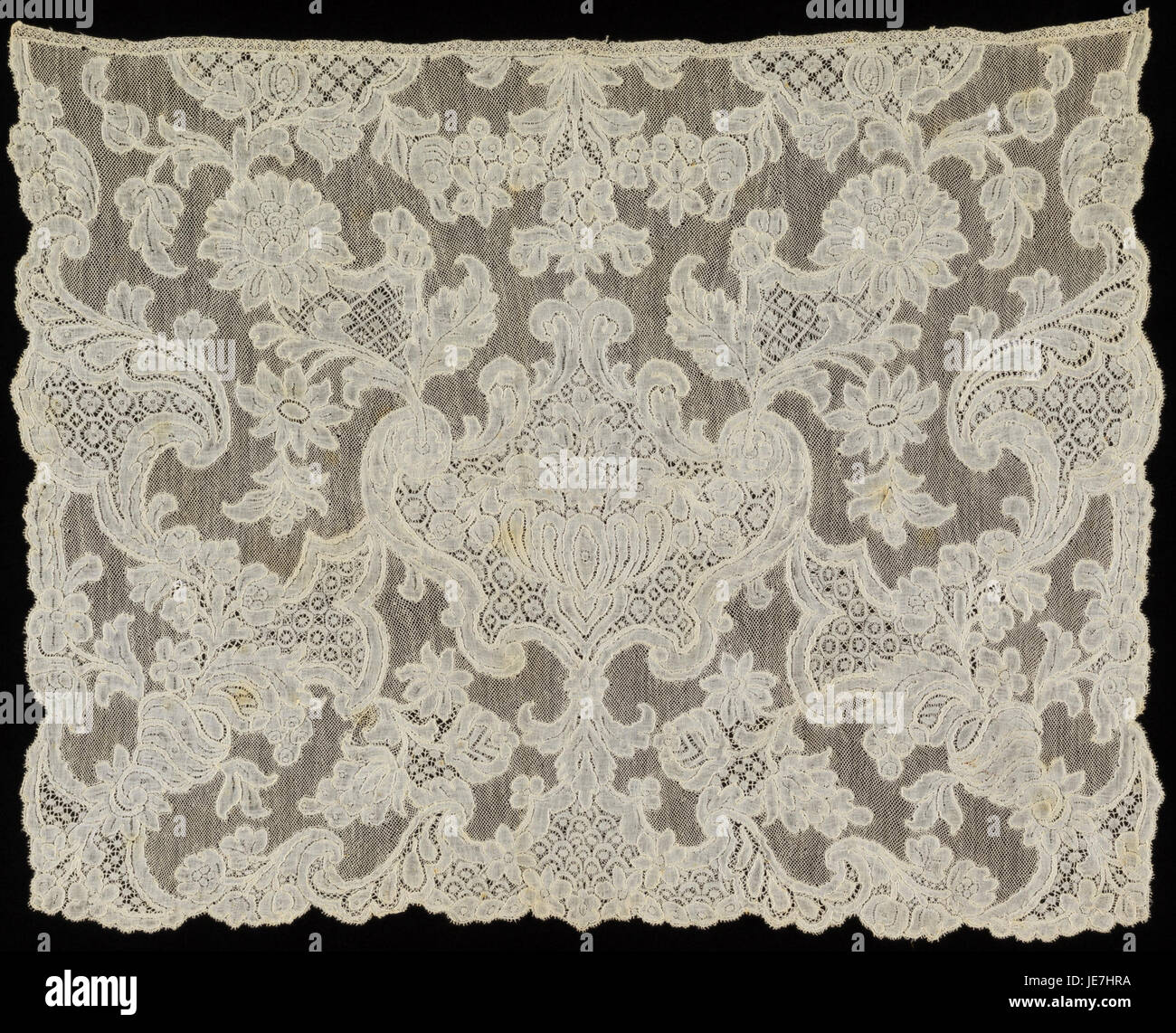 This image showcases a cravat end, an accessory worn in the 18th and ...