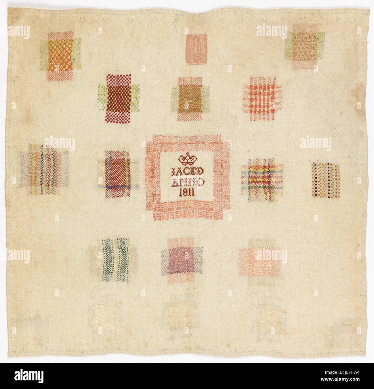 The darning sampler is a textile artifact used to demonstrate various ...