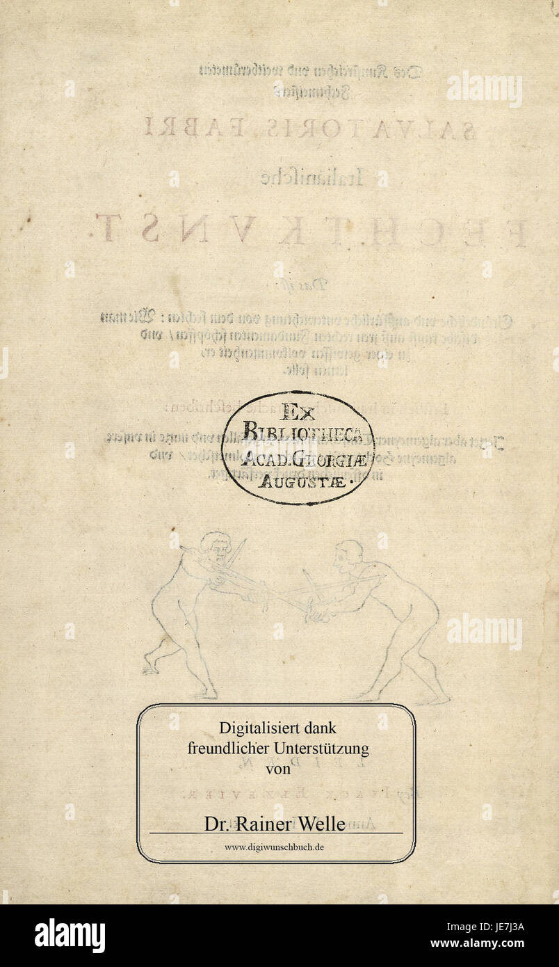 *De Fechten* is a historical manuscript by Fabri, a German fencing master, detailing medieval ...