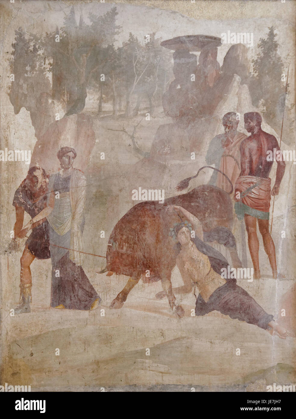 The sculpture 'Dirce' by MAN Napoli represents a scene from Greek ...