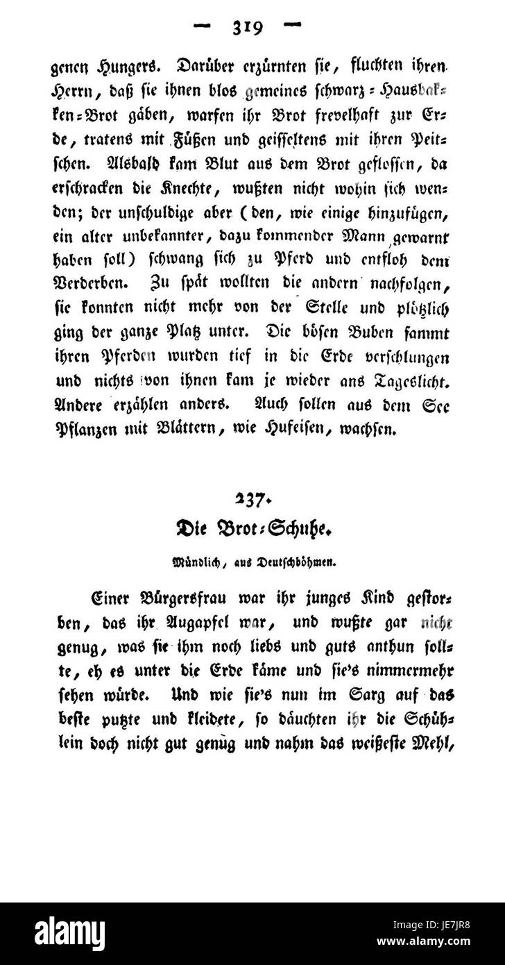 A passage from Volume 1, page 355 of the German Legends (Deutsche Sagen ...