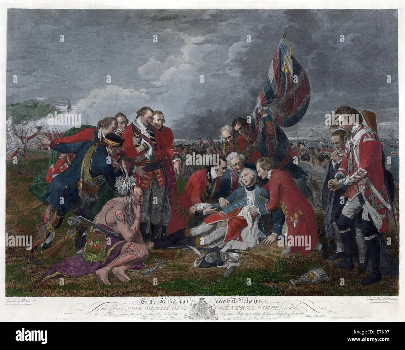 'Death of Wolfe' is a famous painting depicting the death of British ...