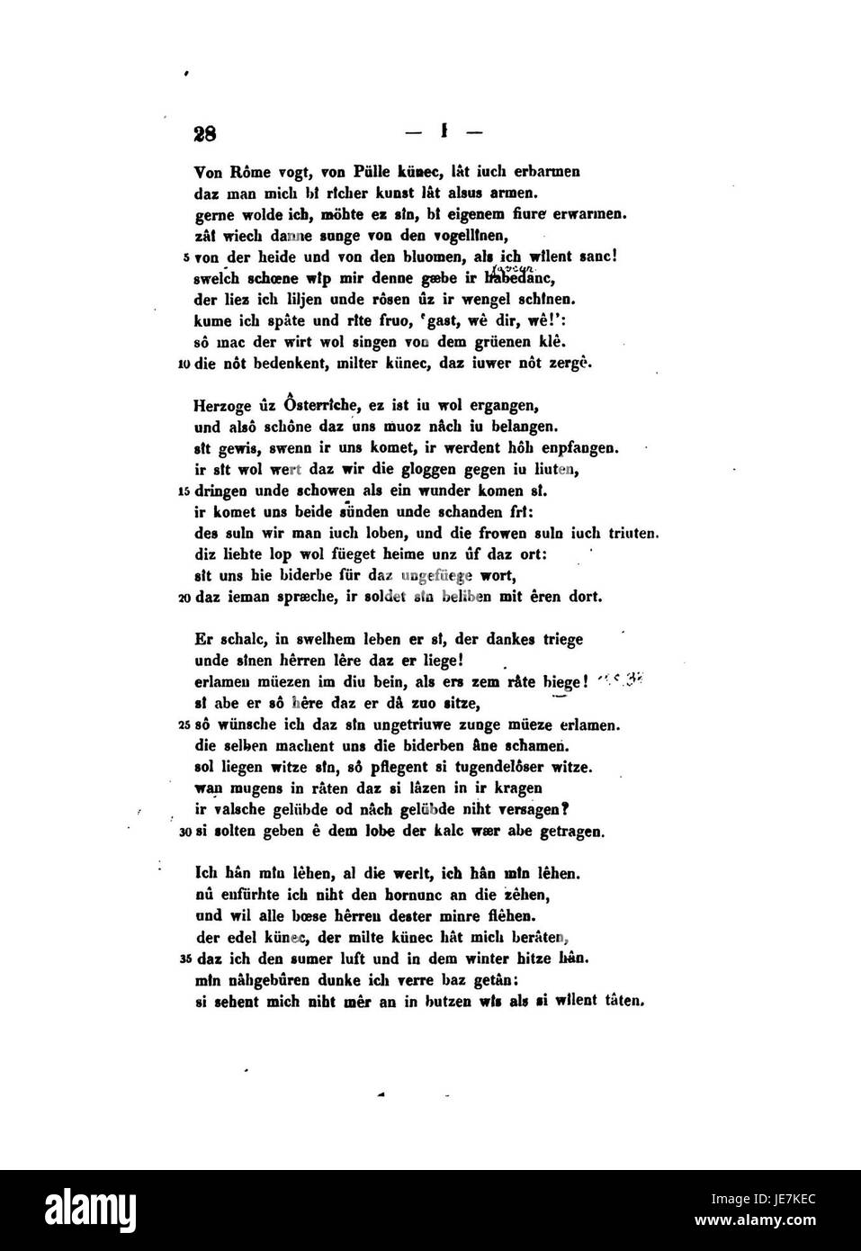 German medieval poetry Black and White Stock Photos & Images - Alamy