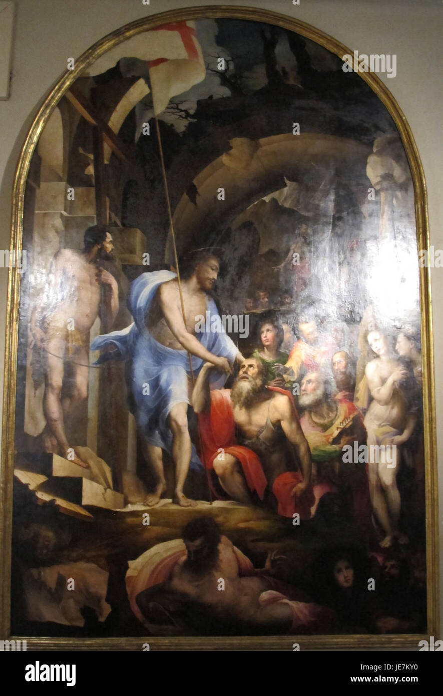 'Cristo al Limbo' by Beccafumi is a 1536 painting depicting Christ in ...