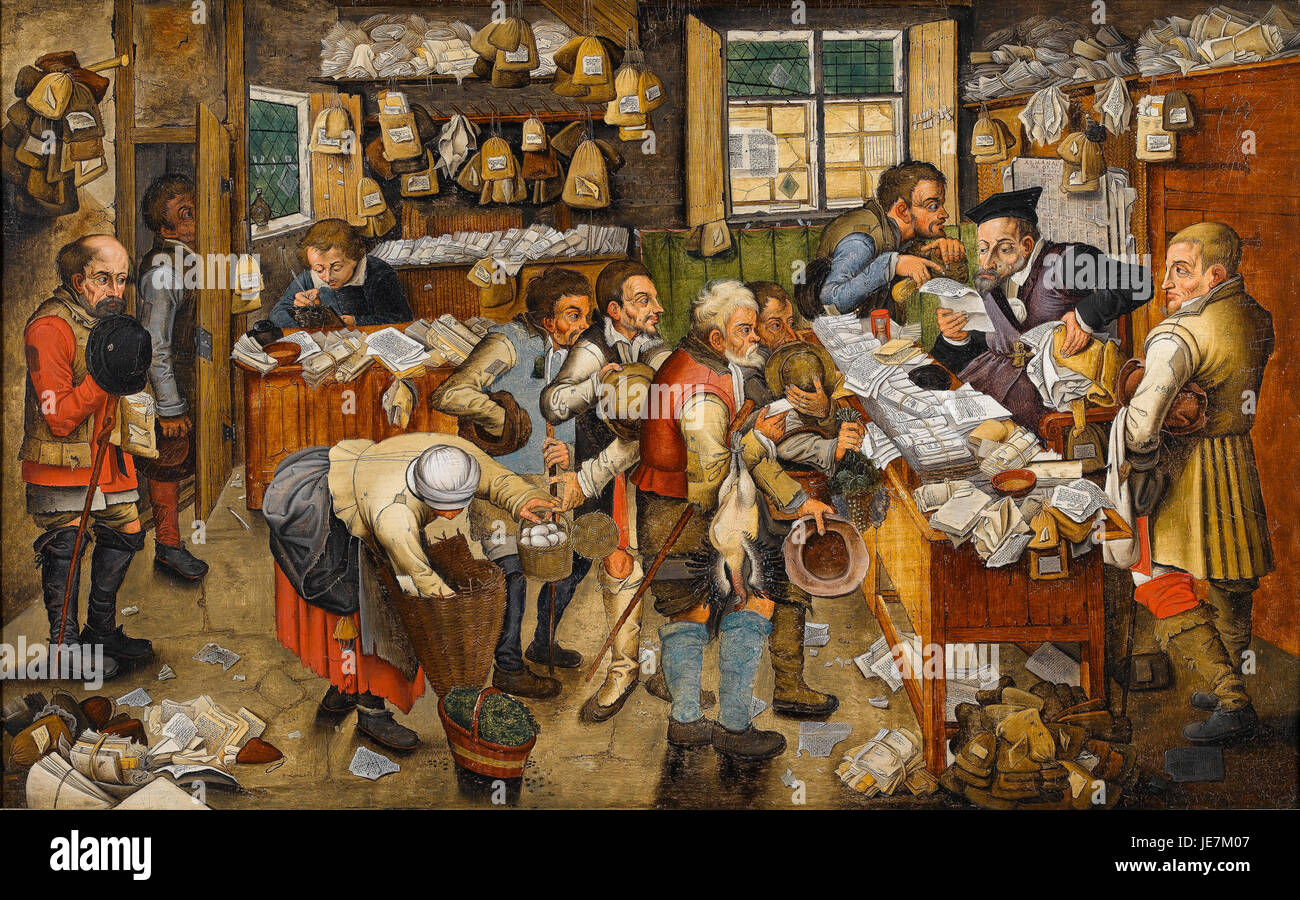 'The Payment of the Tithes' by Pieter Brueghel the Younger, or his ...