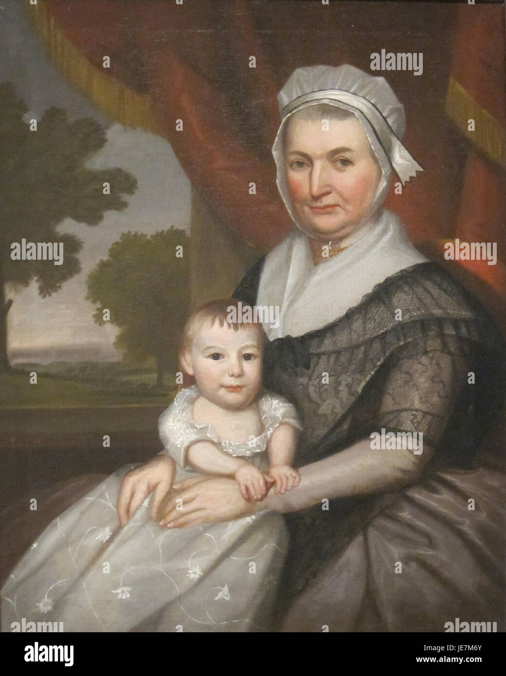 'Mrs. John Nicholas and Daughter' is a portrait painting by Ralph Earl ...