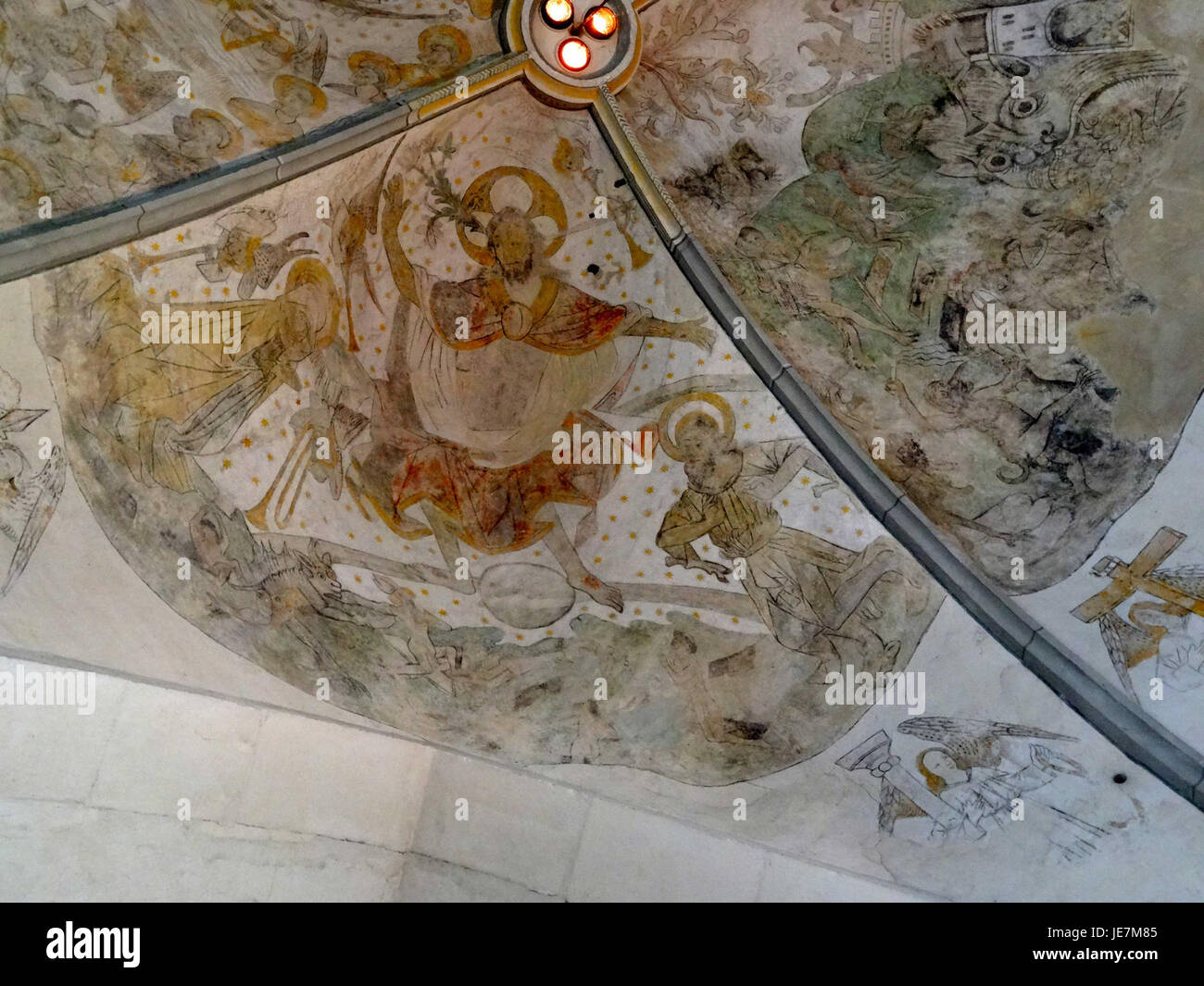 The 'Laatste Oordeel' (Last Judgment) fresco, located in the Oude ...