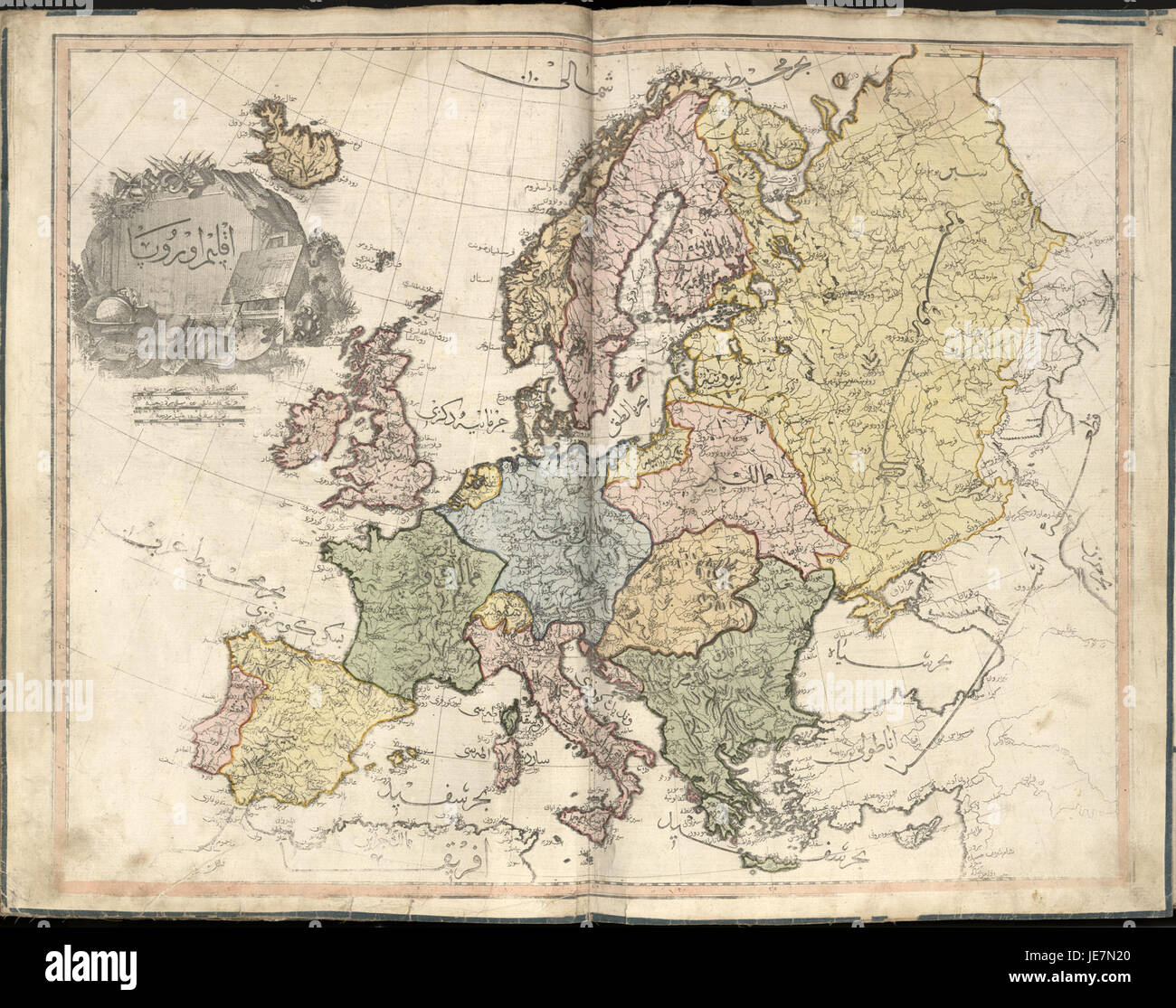 The image 'Cedid Atlas (Europe) 1803' shows a historical map from the ...