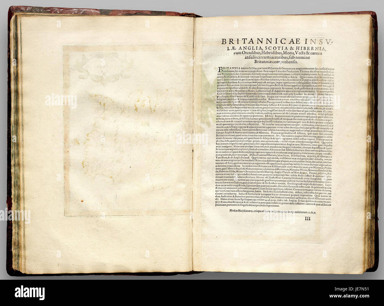 A map from the 'Atlas Cosmographicae,' a work by Gerardus Mercator ...