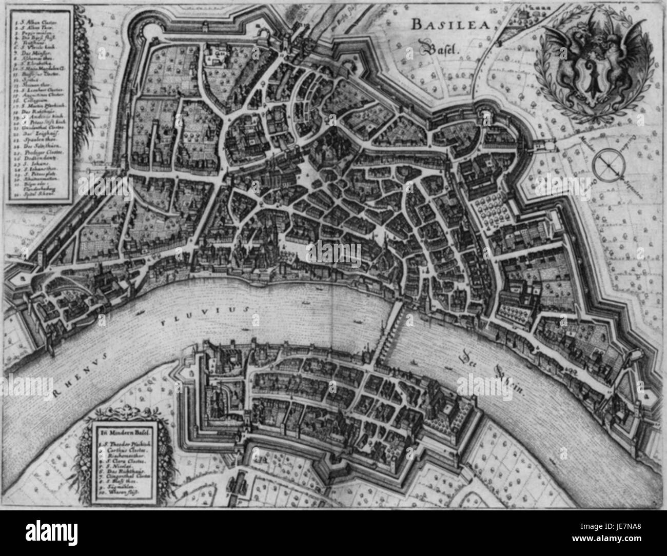 Vintage map of basel hi-res stock photography and images - Alamy