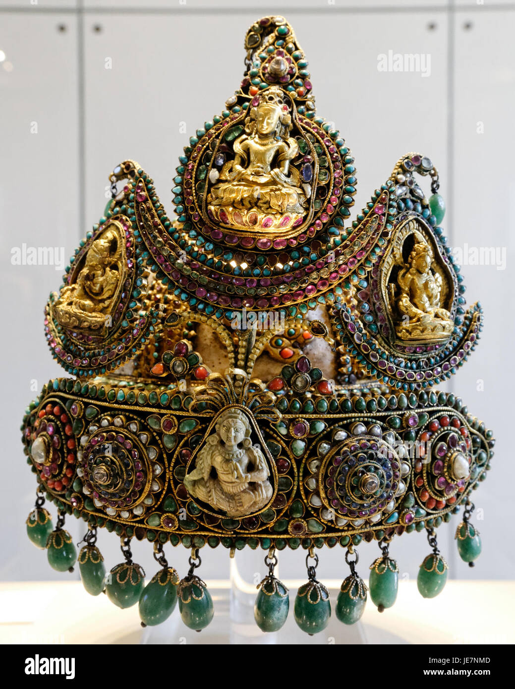 This ceremonial crown from Nepal, dated to the 19th century, is part of ...