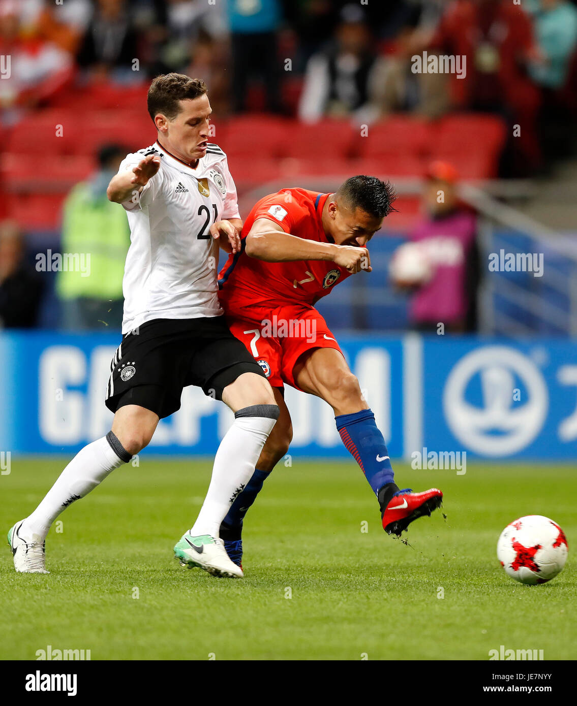 Kazan, Russia. 22nd Jun, 2017. Chile's AlexiN SANCHEZ kicks to score ...