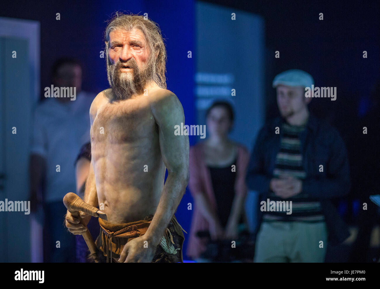 The only replica of Otzi outside of Bolzano, Italy, on display at the ...