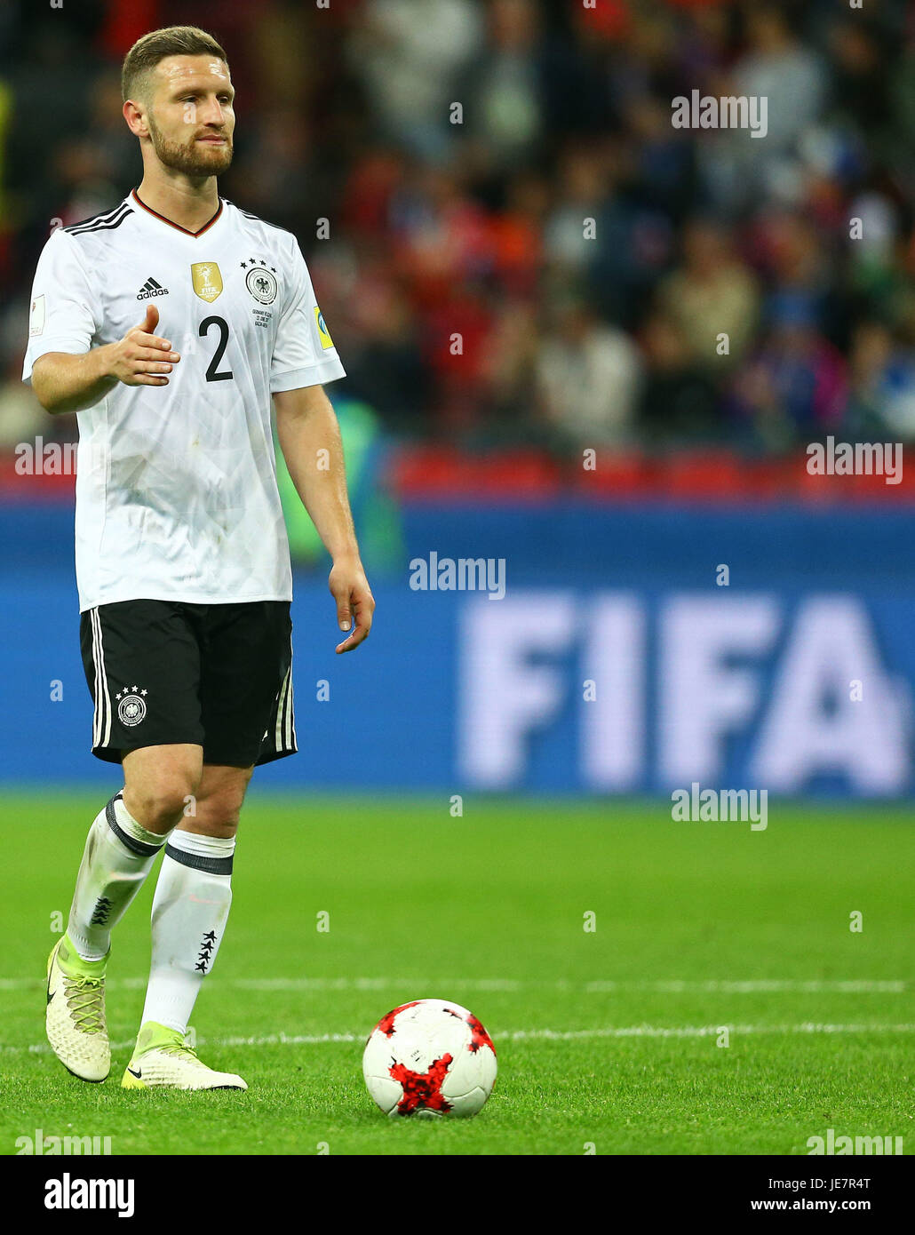 Kazan, Russia. 22nd Jun, 2017. Shkodran Mustafi of Germany during a ...
