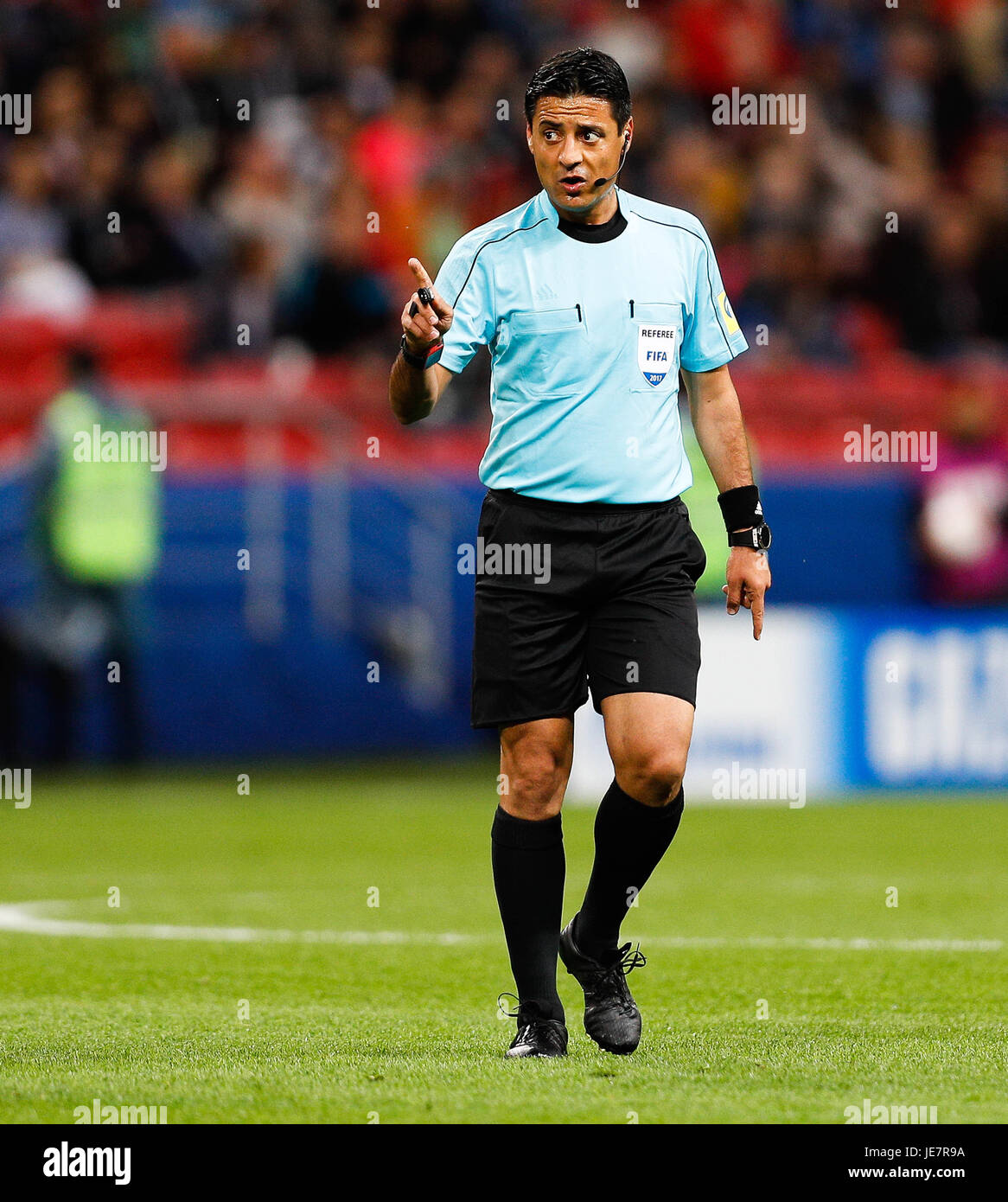 Kazan, Russia. 22nd Jun, 2017. The referee of the match, Alireza ...