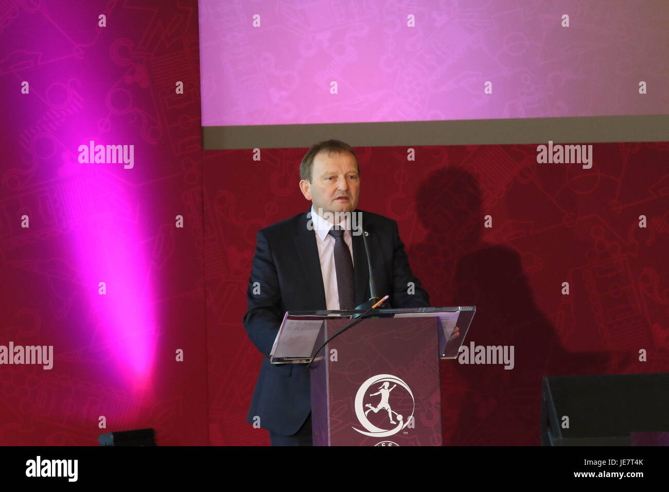 Ifa president david martin uefa womens u19 championship draw hi-res ...