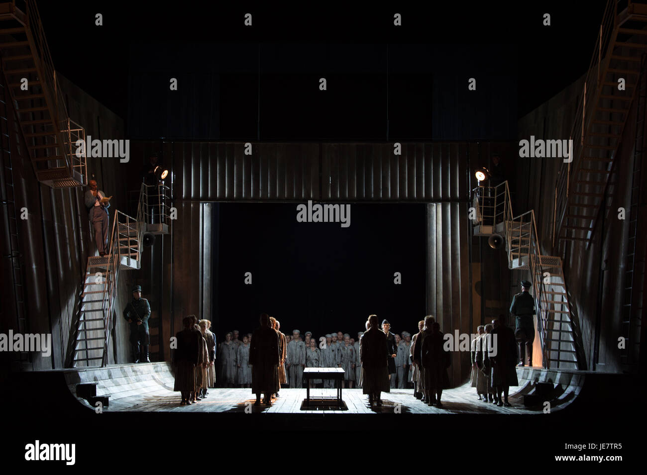 Dresden, Germany. 21st June, 2017. The cast rehearse the opera in two ...