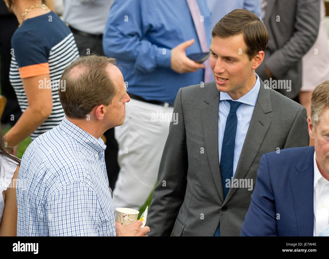 Senior Advisor Jared Kushner, right meets United States Senator Pat ...