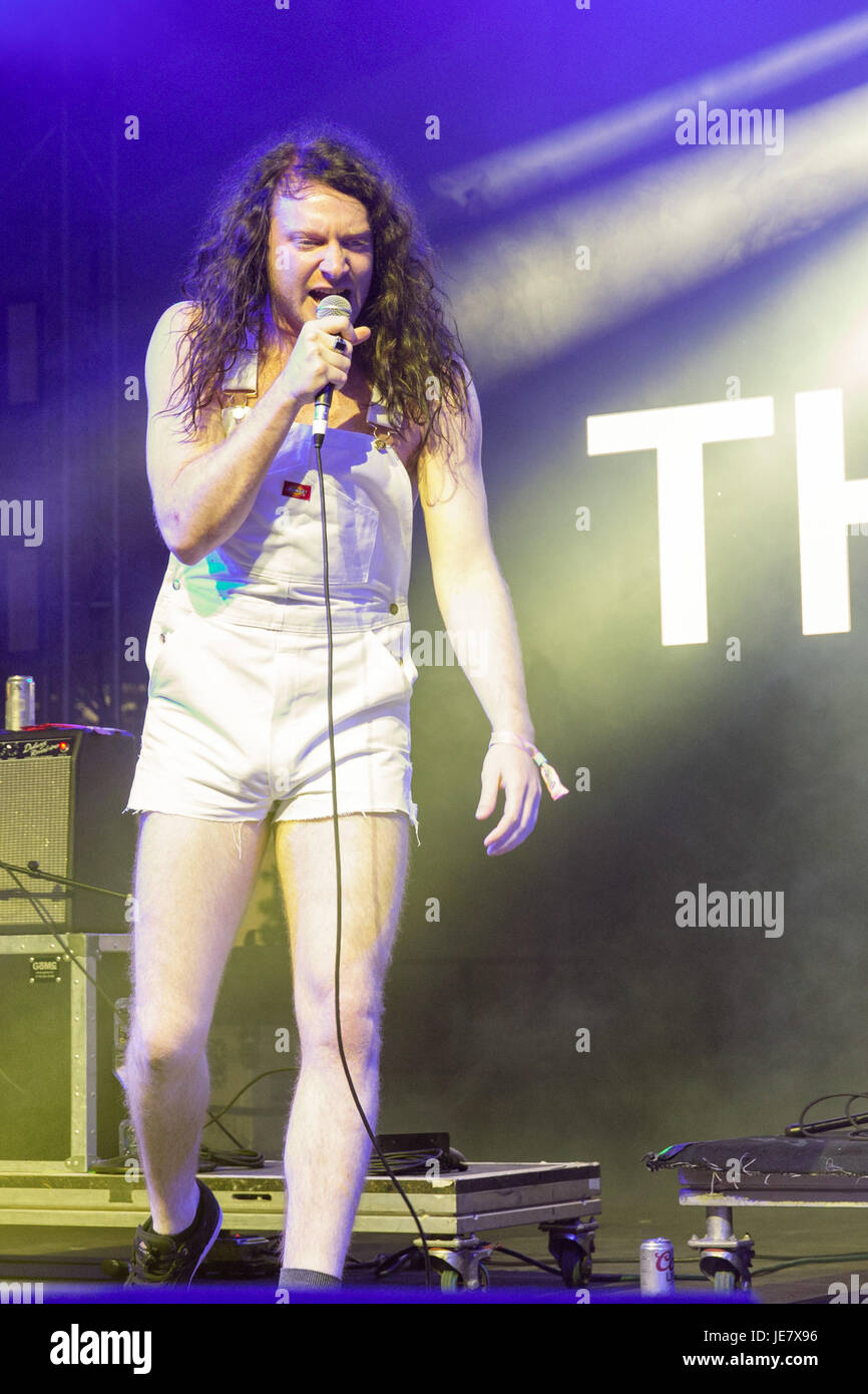Manchester, Tennessee, USA. 8th June, 2017. MARIO CUOMO of The Orwells ...
