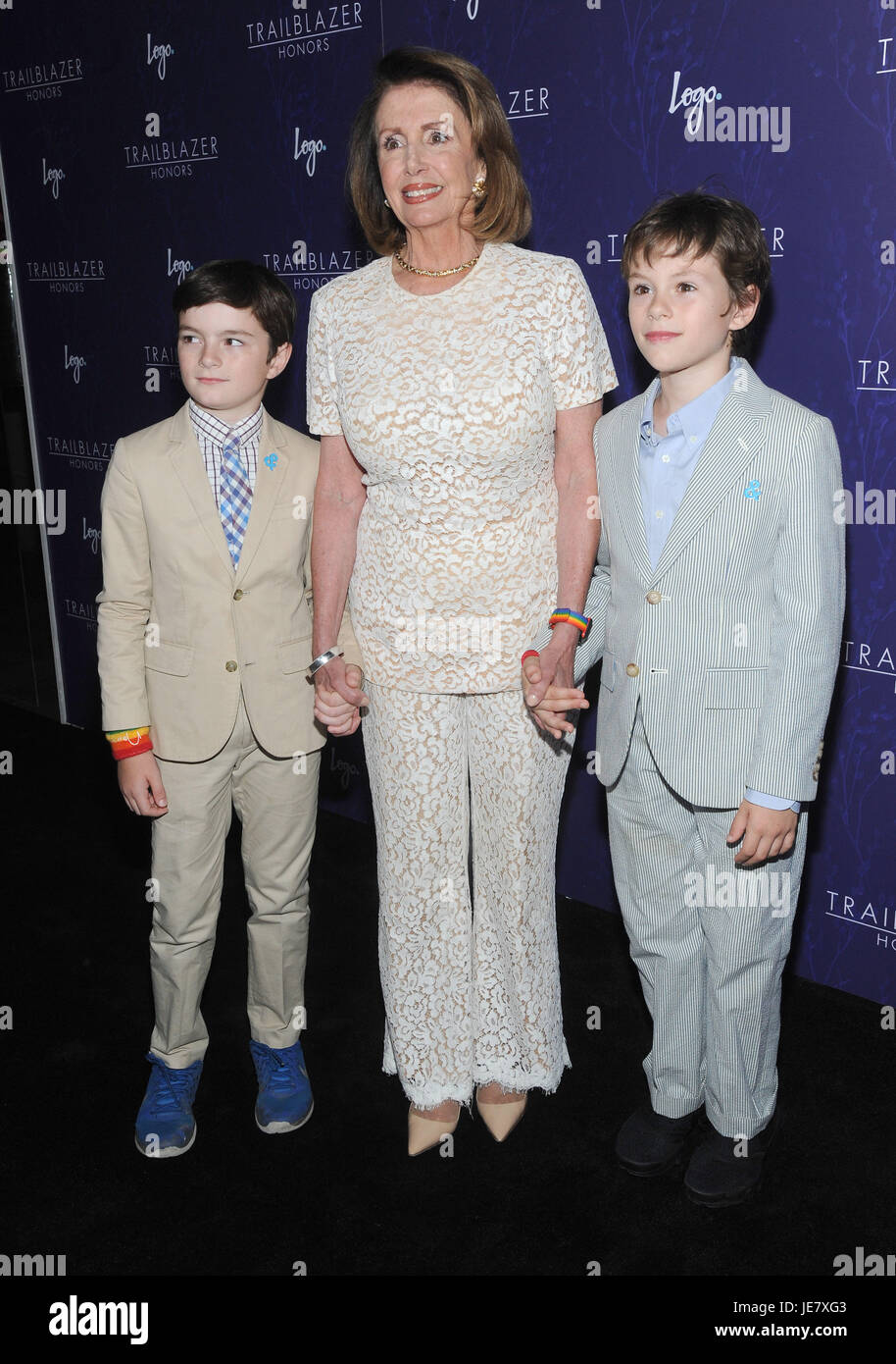 New York, NY, USA. 22nd June, 2017. Thomas Vos, Nancy Pelosi, Paul Vos ...