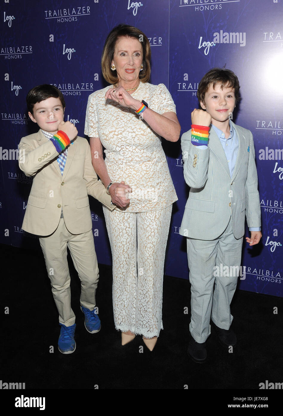 New York, NY, USA. 22nd June, 2017. Thomas Vos, Nancy Pelosi, Paul Vos ...