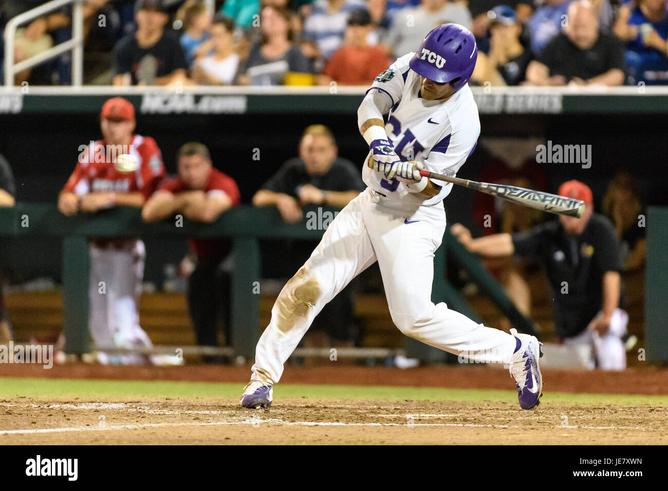 Omaha, NE USA. 22nd June, 2017. TCU's Ryan Merrill #5 in action during ...
