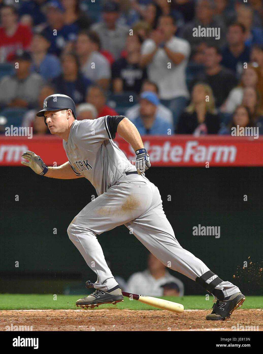 Anaheim, California, USA. 13th June, 2017. Chase Headley (Yankees) MLB ...