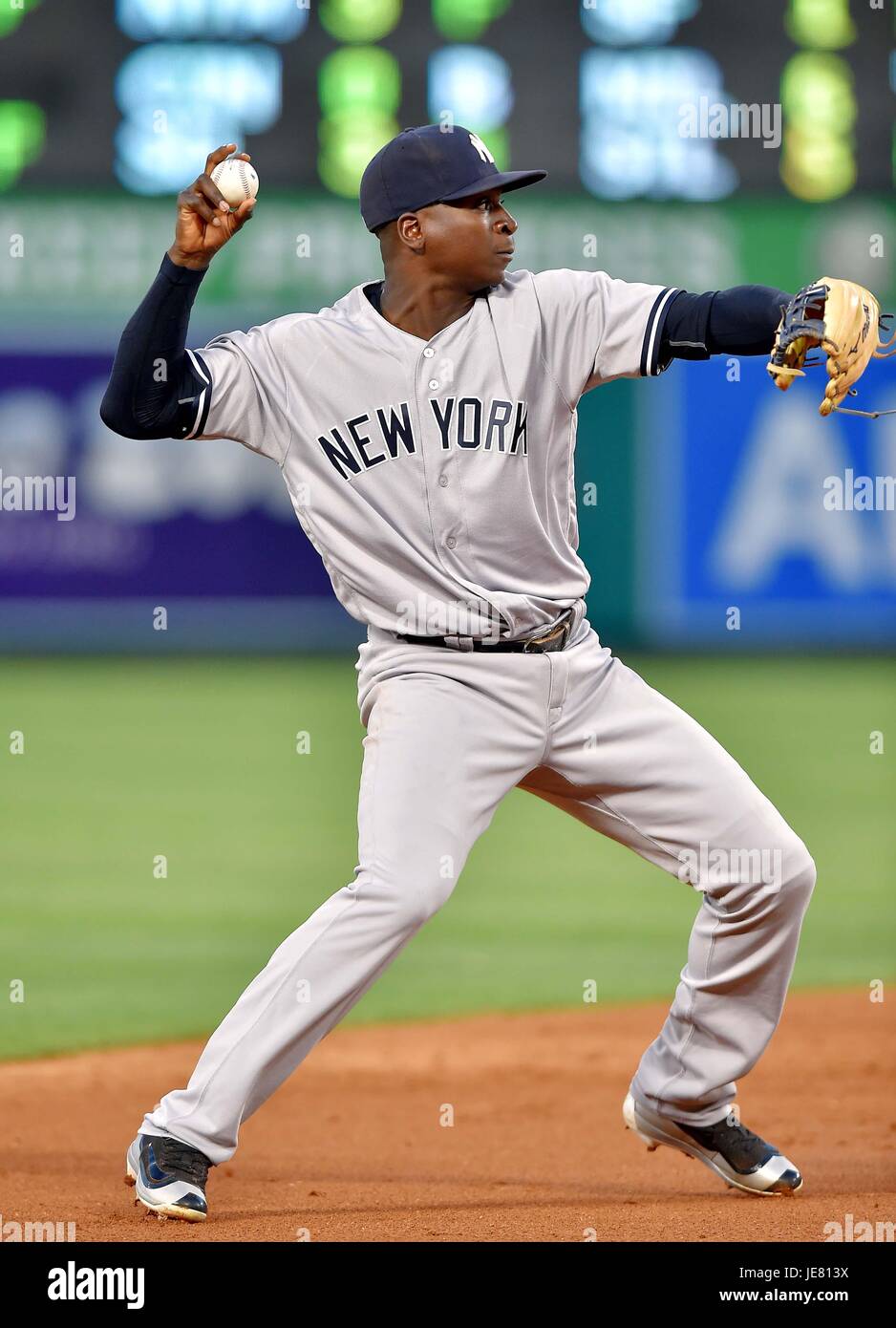 Anaheim, California, USA. 13th June, 2017. Didi Gregorius (Yankees) MLB ...