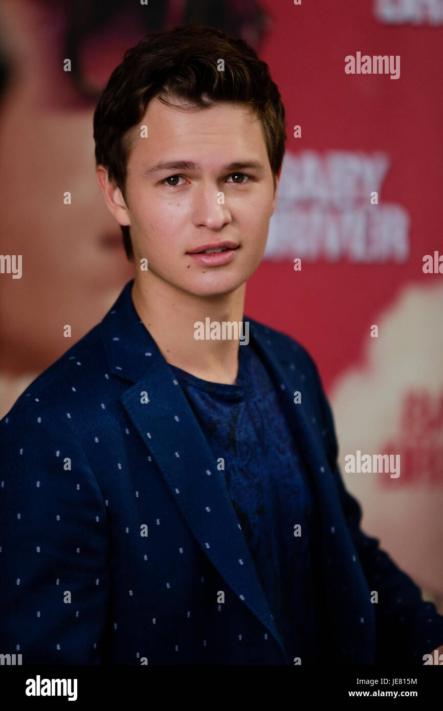 Madrid, Spain. 23rd June, 2017. Actor Ansel Elgort during photocall ...