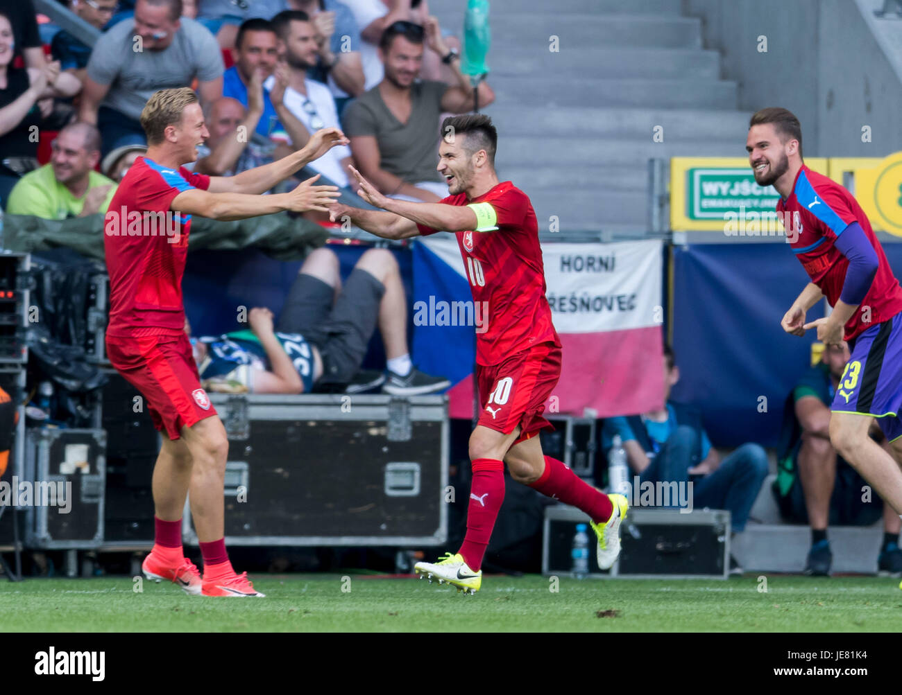 Tychy, Poland. 21st June, 2017. (L-R) Antonin Barak, Michal Travnik ...
