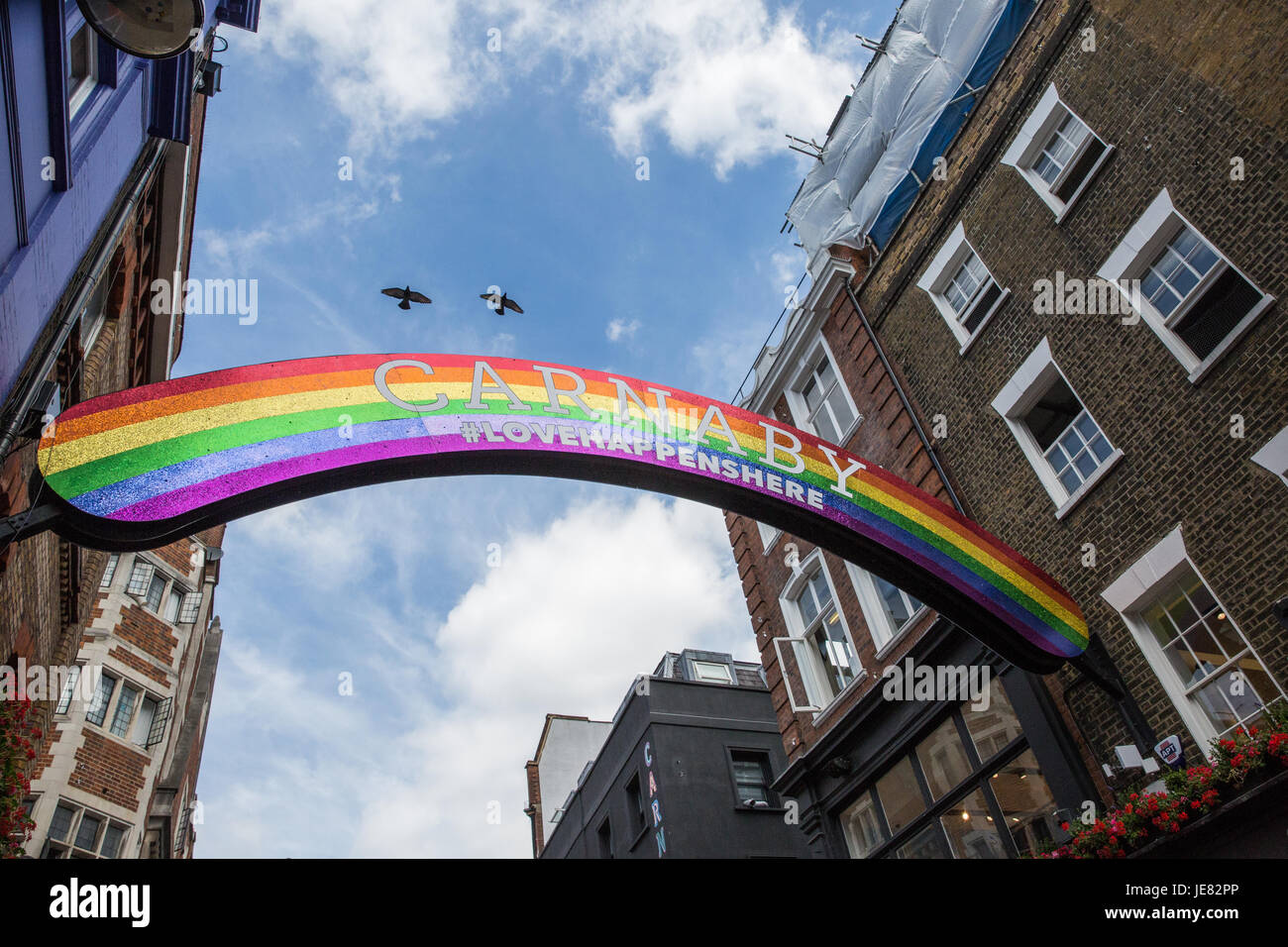 London, UK. 23rd June, 2017. Pride 2017 is launched with a 'Pride Arch ...