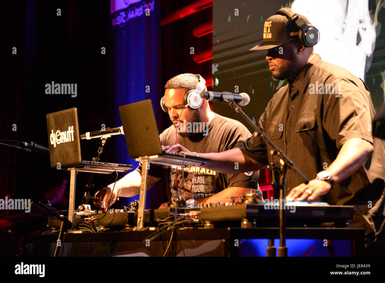 Beverly Hills, California, USA. 22nd June, 2017. DJ Enuff, DJ Clark ...