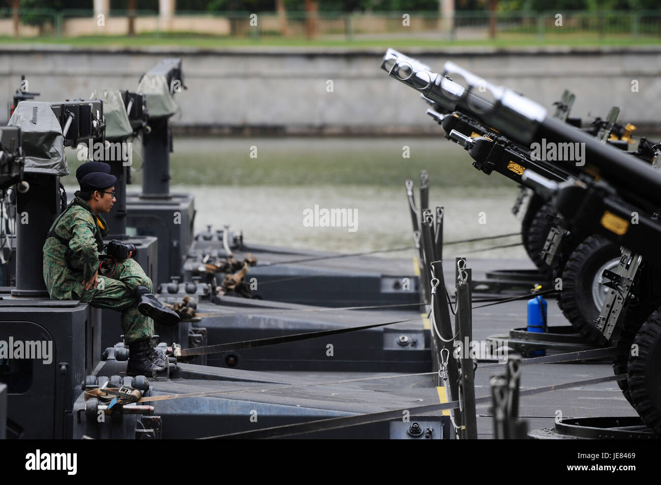 Singapore. 23rd June, 2017. Artillery soldiers of the Republic of ...