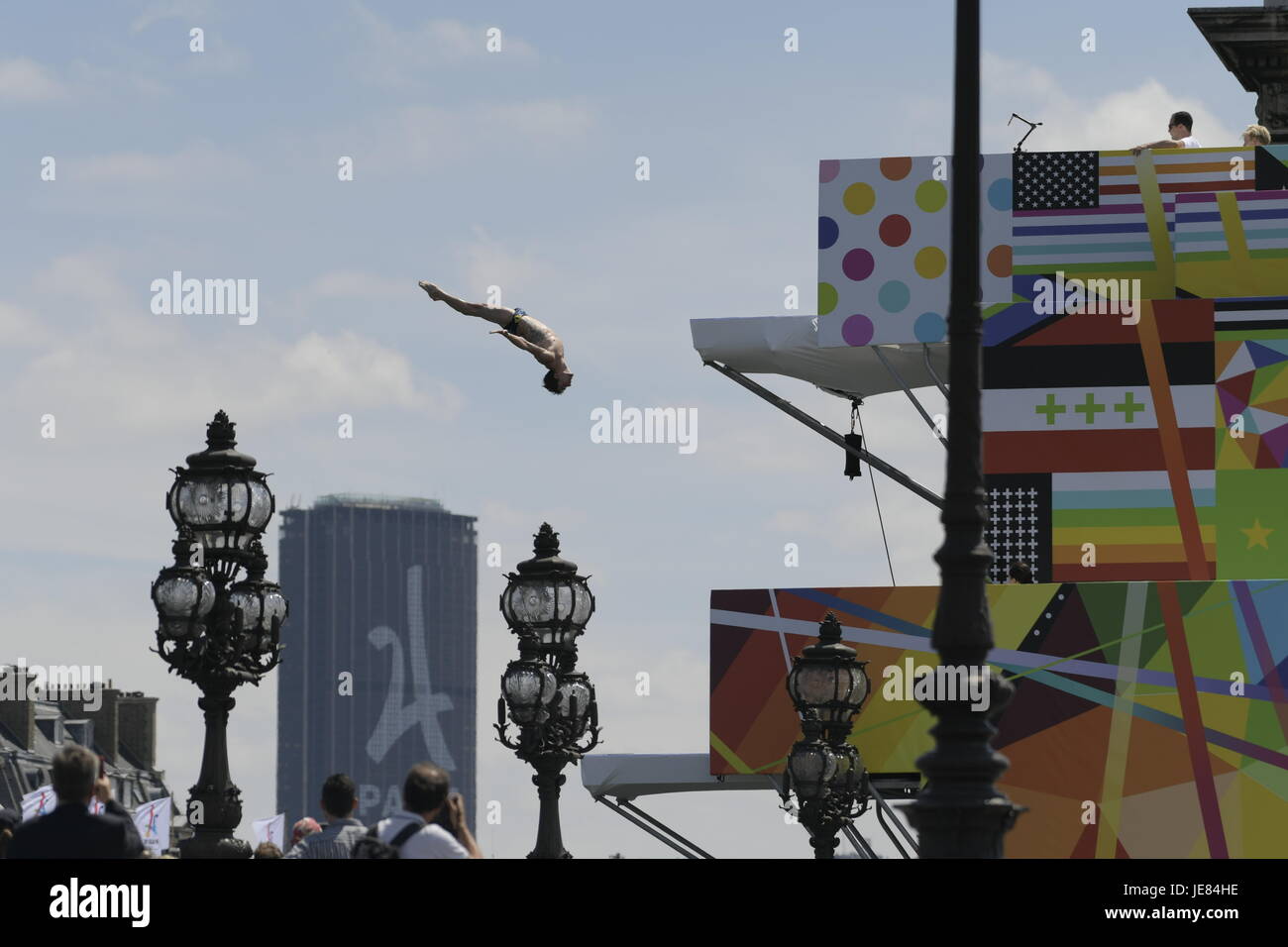 Paris, France. 23rd Jun, 2017. Paris celebrates Olympism. Springboard ...