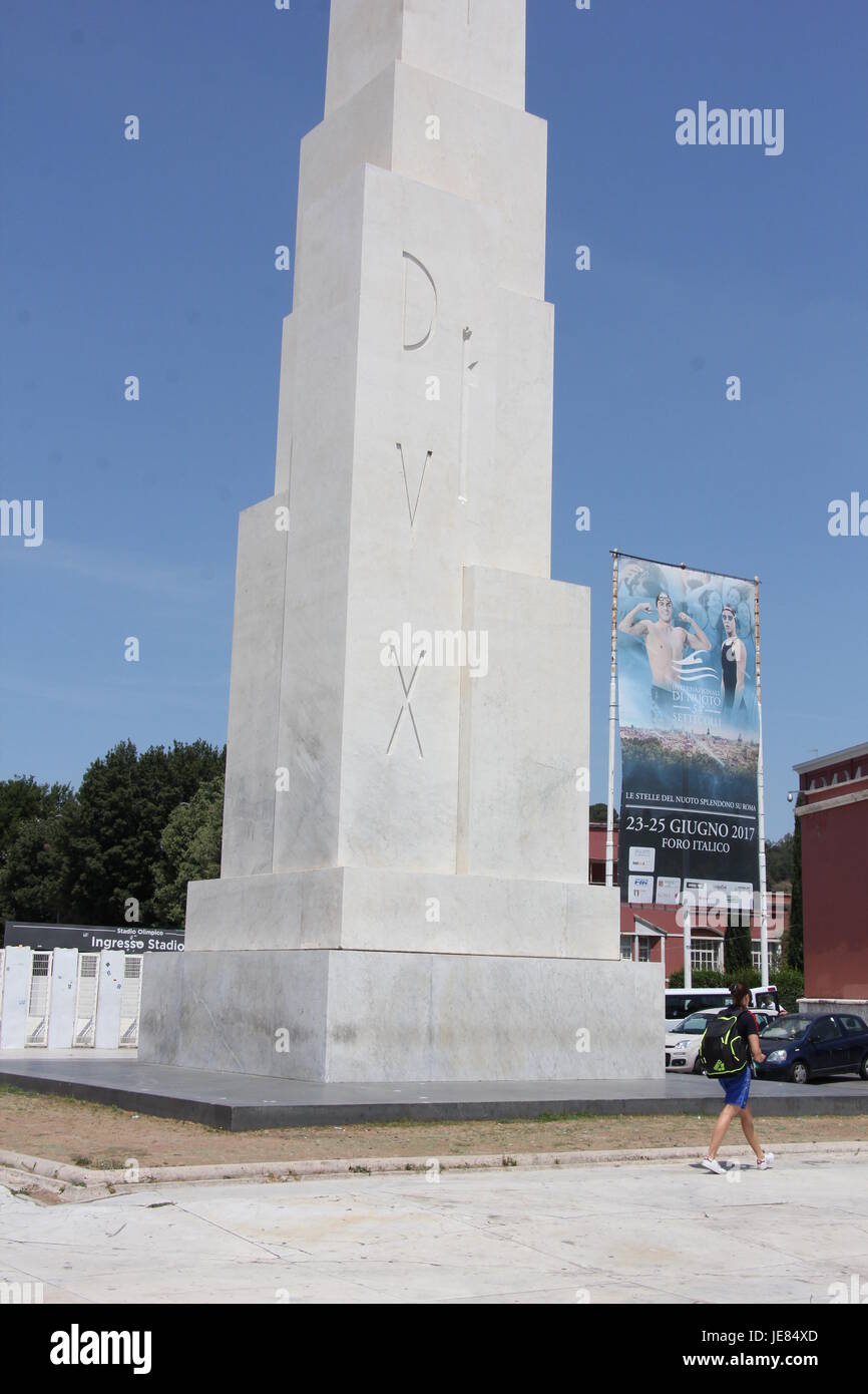 Mussolini obelisk foro italico rome hi-res stock photography and images ...