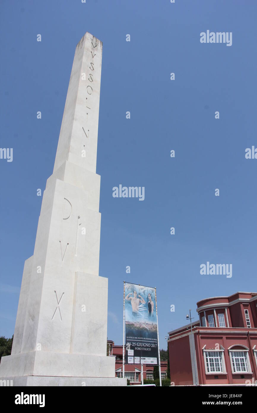 Mussolini obelisk foro italico rome hi-res stock photography and images ...