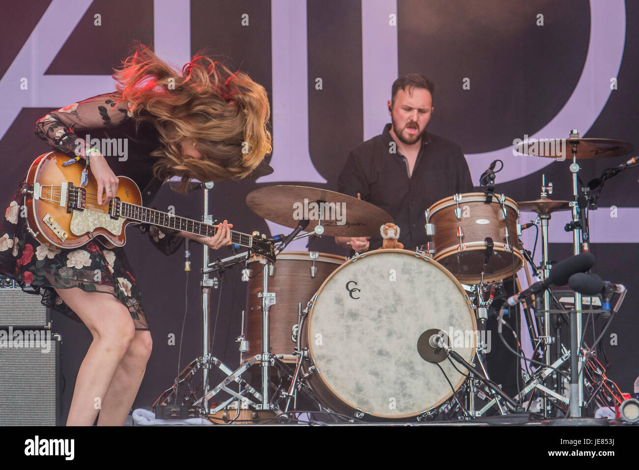 Glastonbury, UK. 23rd Jun, 2017. Swedish band First Aid Kit (sisters ...
