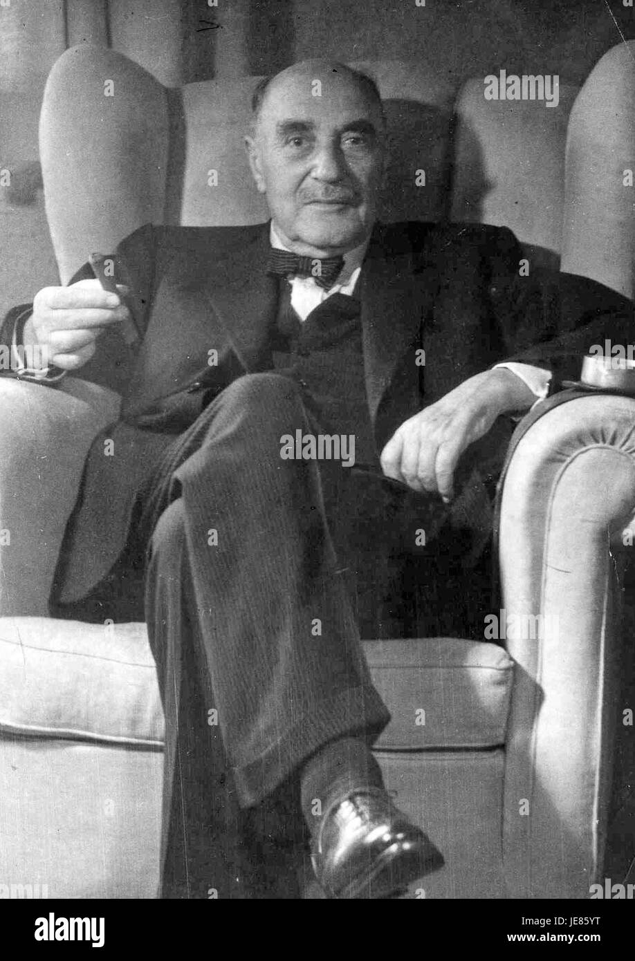 An undated photograph of the mine owner Moritz Hochschild, a German who ...