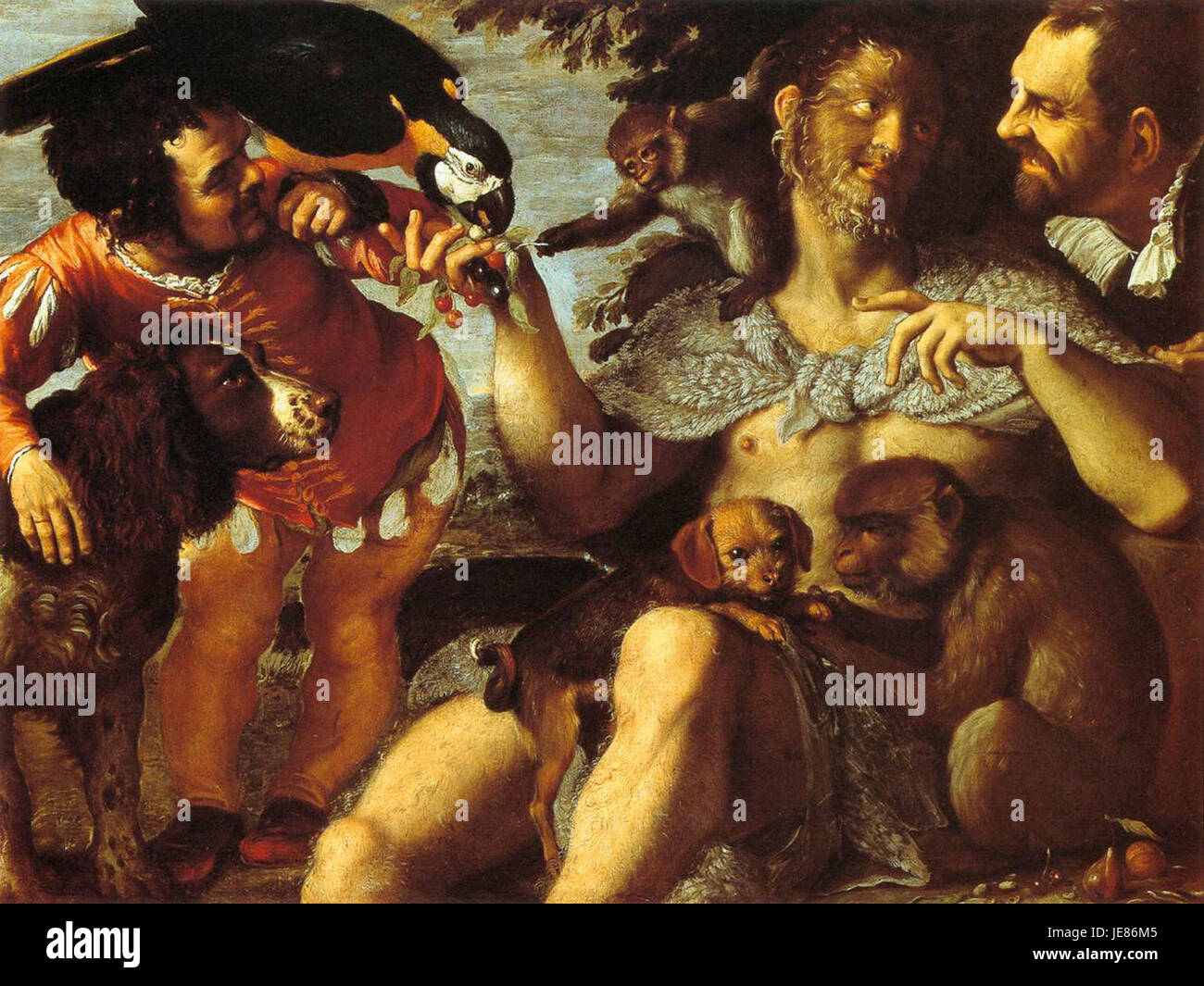 'Hairy Harry, Mad Peter, and Tiny Amon' by Agostino Carracci is a ...