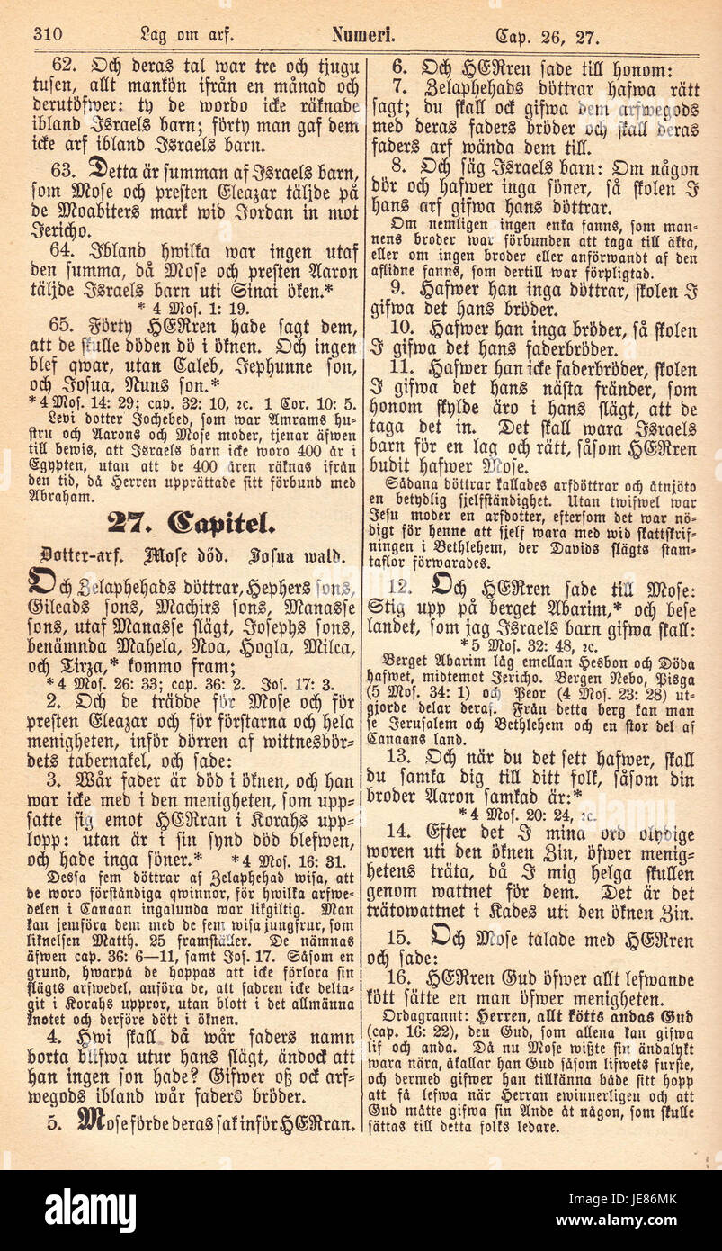 The 'Biblia Fjellstedt I' is a historical text from 1890, likely ...