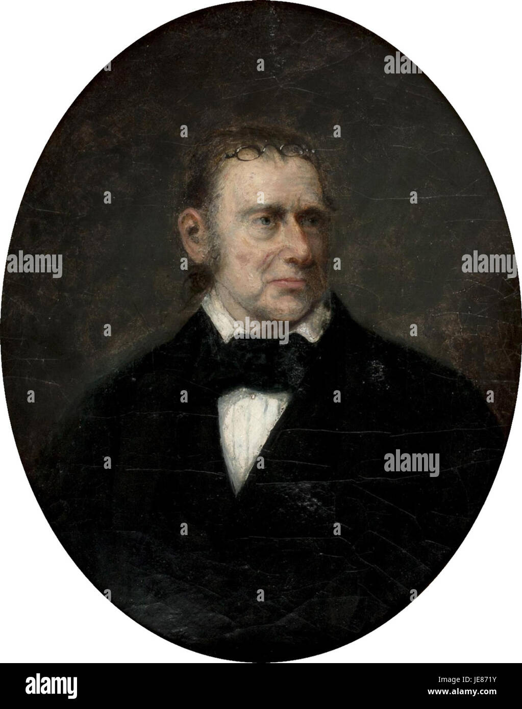 This is a self-portrait of artist Bass Otis. The artwork likely ...