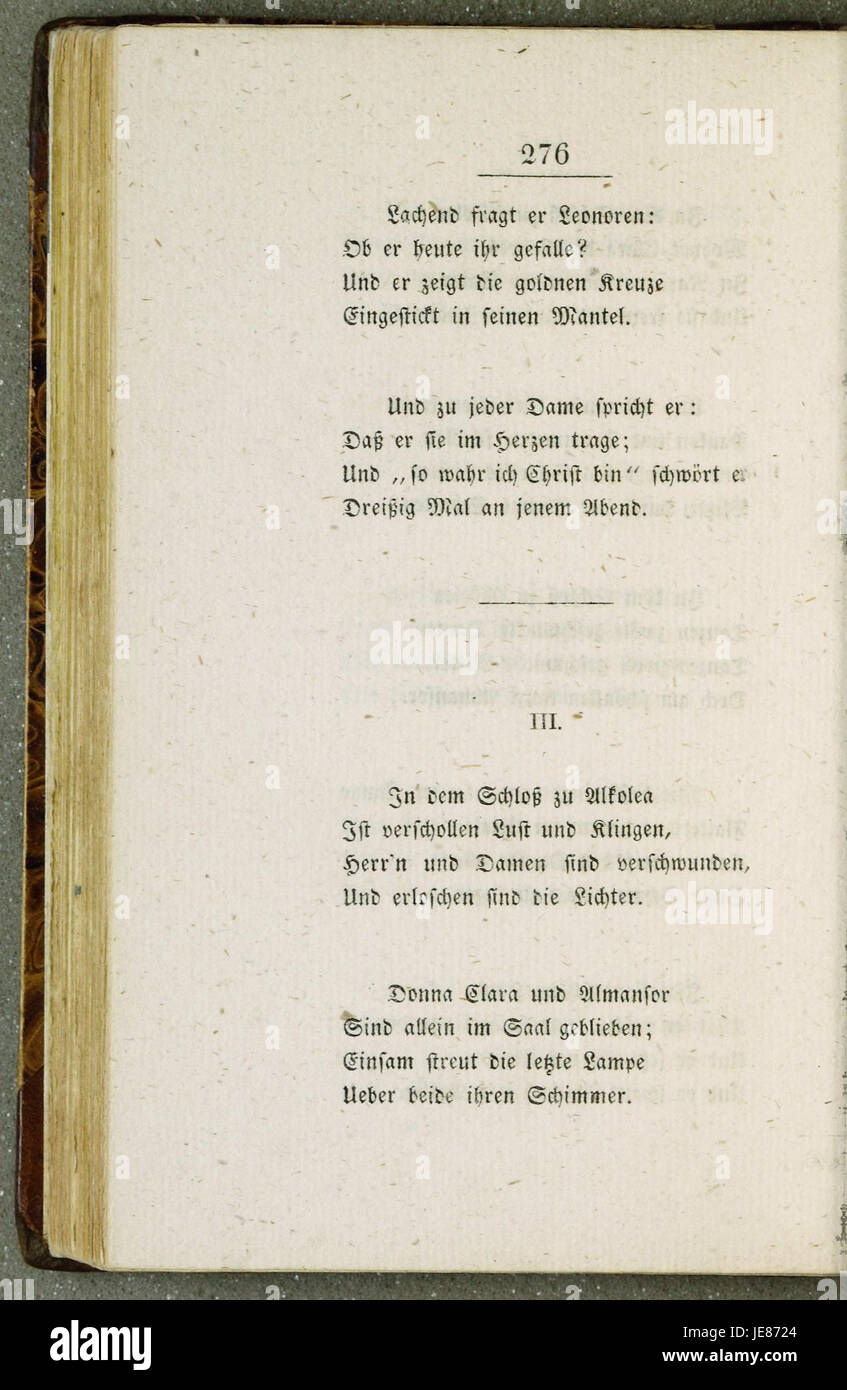 A page from 'Buch der Lieder', a collection of German poetry by ...