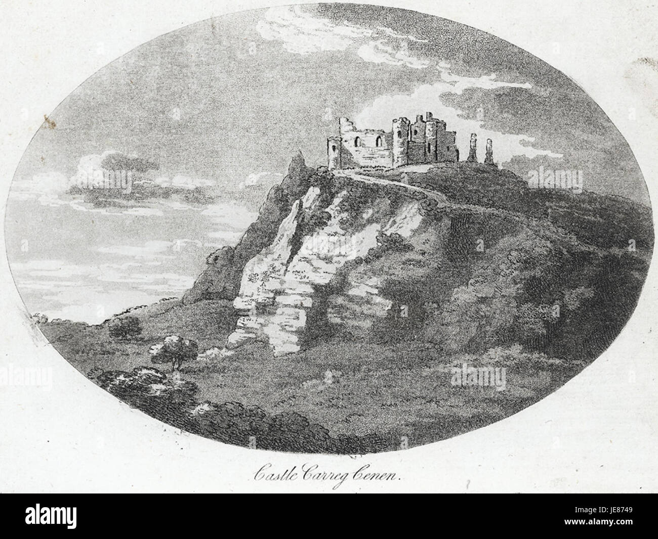 Castle Carreg Cennen, located in Wales, is a 13th-century fortress ...