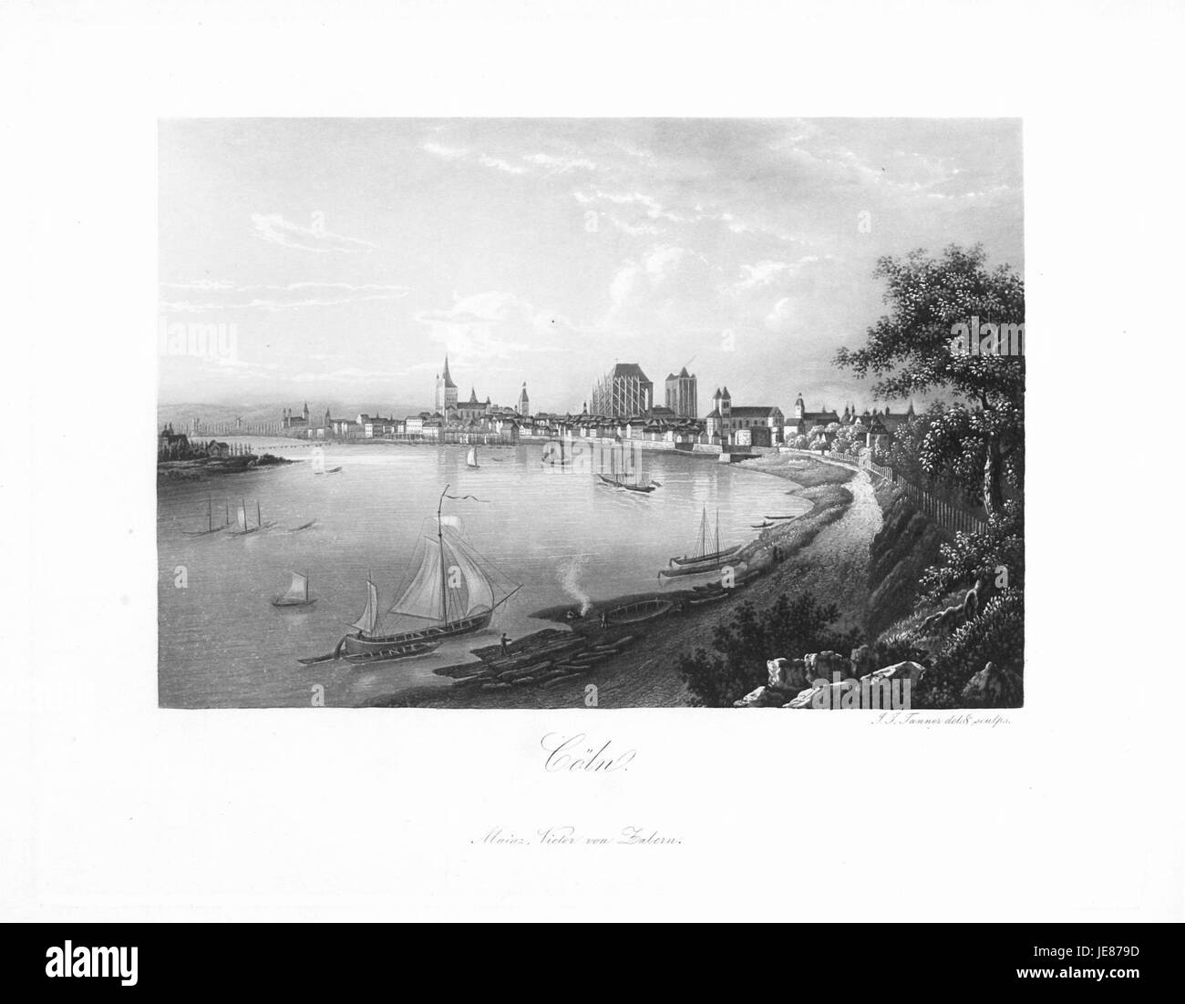 'Andenken an den Rhein' (Souvenir of the Rhine) is an 1840 painting ...