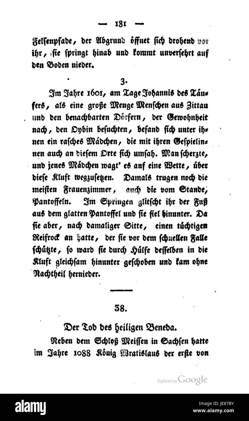 Page from 'Buesching Volks-Sagen', a 19th-century collection of German ...
